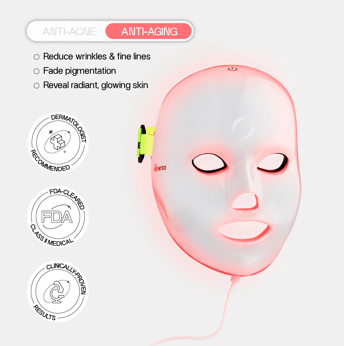 Glotech™ Lite LED Light Therapy Face Mask | LED Esthetics