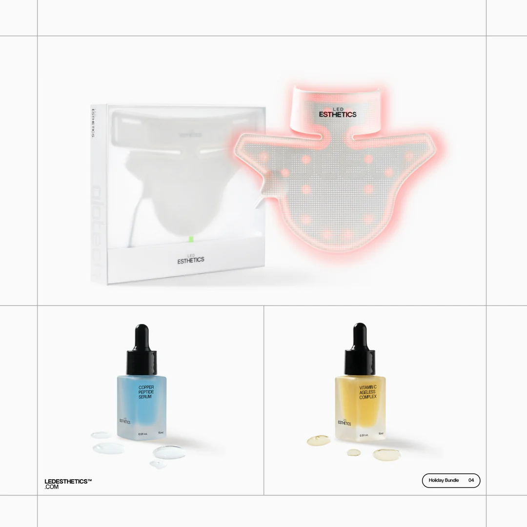 Glotech™ Neck + Chest Bundle – Red & Infrared Light Therapy | LED Esthetics