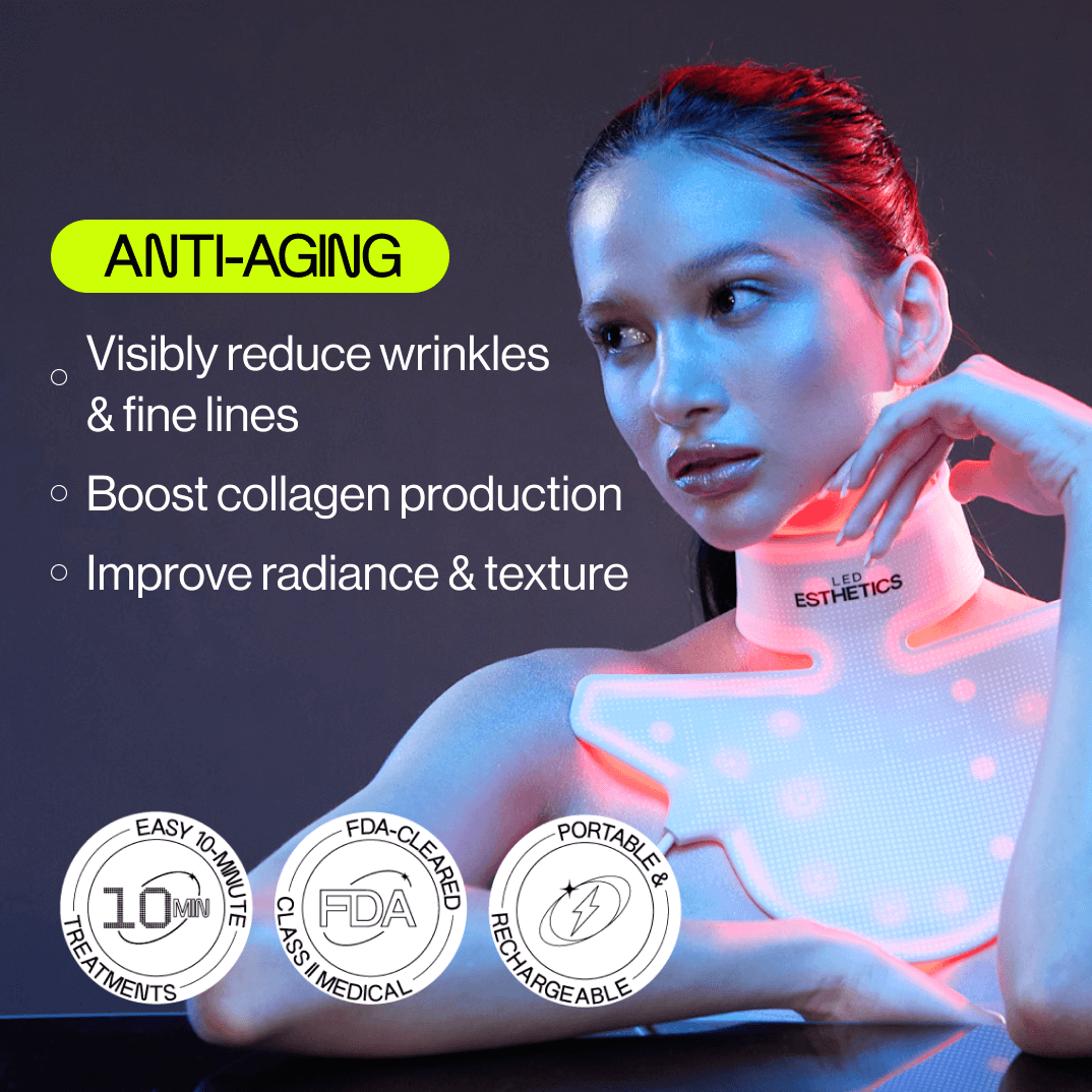 Glotech™ Collar Red Light Therapy for Neck & Chest | LED Esthetics